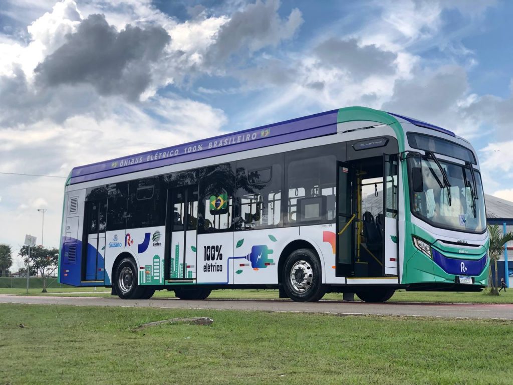 Caio, em parceria com Eletra e Weg, apresenta ônibus elétrico na Expo Suzano - Mobilidade Sampa